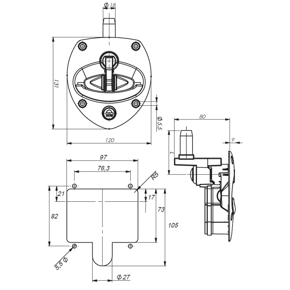 Best Vector V1 Lock - Front Fixing Single Point | UES Hardware - UES ...