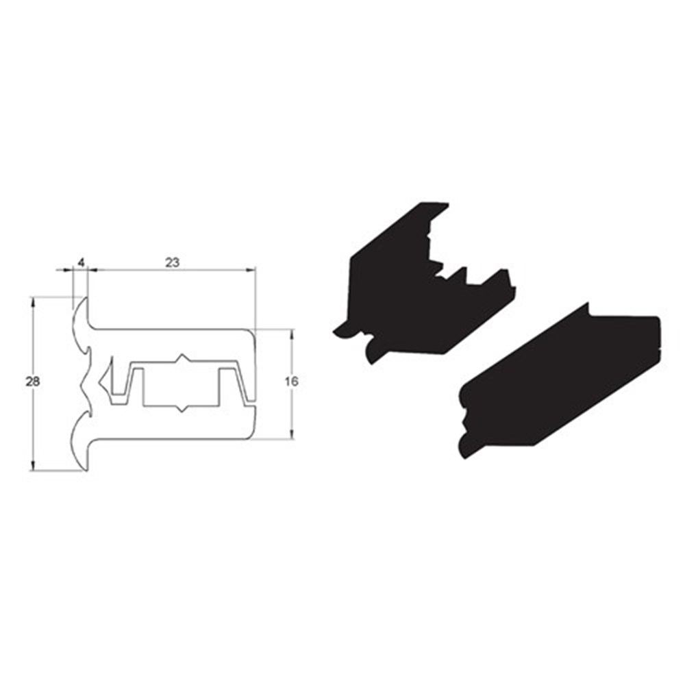 Best Continuous Hinge Centaflex 2.3m Long Black | UES Hardware - UES ...
