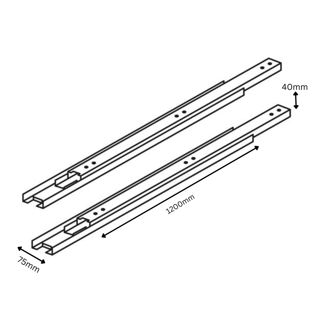 Best Non-Lockable Heavy Duty Drawer Slides - 1200mm - 227kg | UES ... Best Non-Lockable Heavy Duty Drawer Slides - 1200mm - 227kg | UES ...