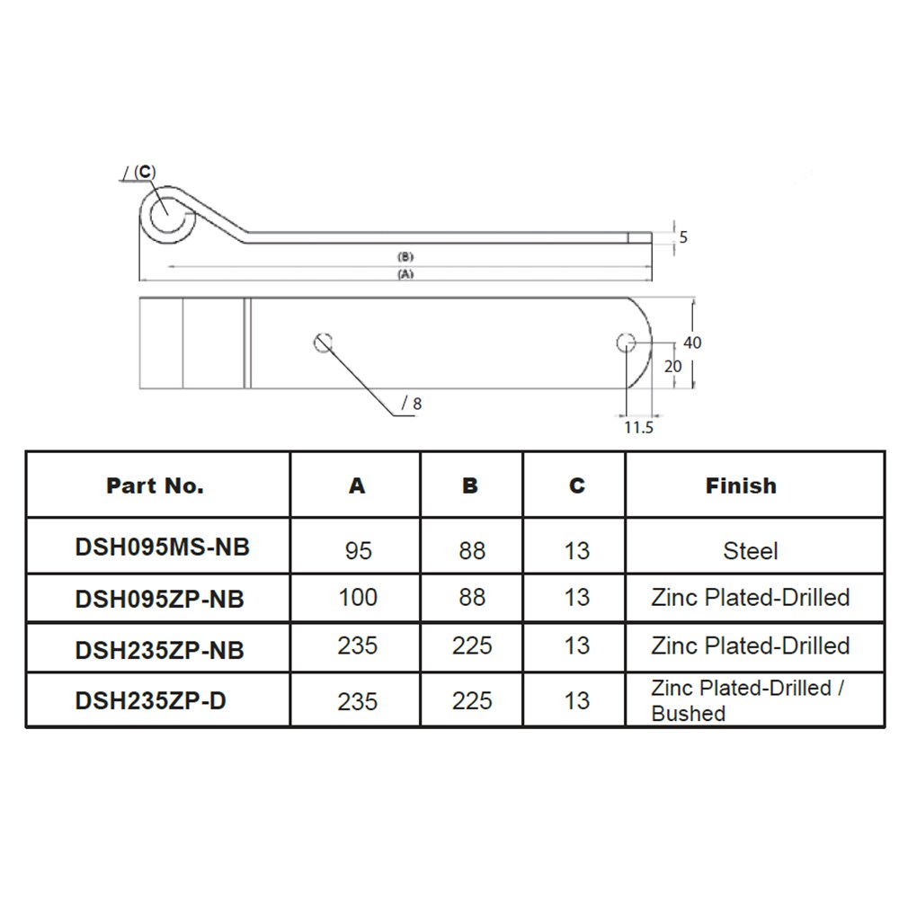 Best Drop Side Hinge 95mm Mild Steel Non Bushed | UES Hardware - UES ...