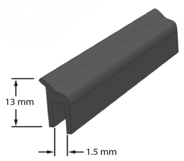 Best Rubber H. Section Black | UES Hardware - UES Hardware