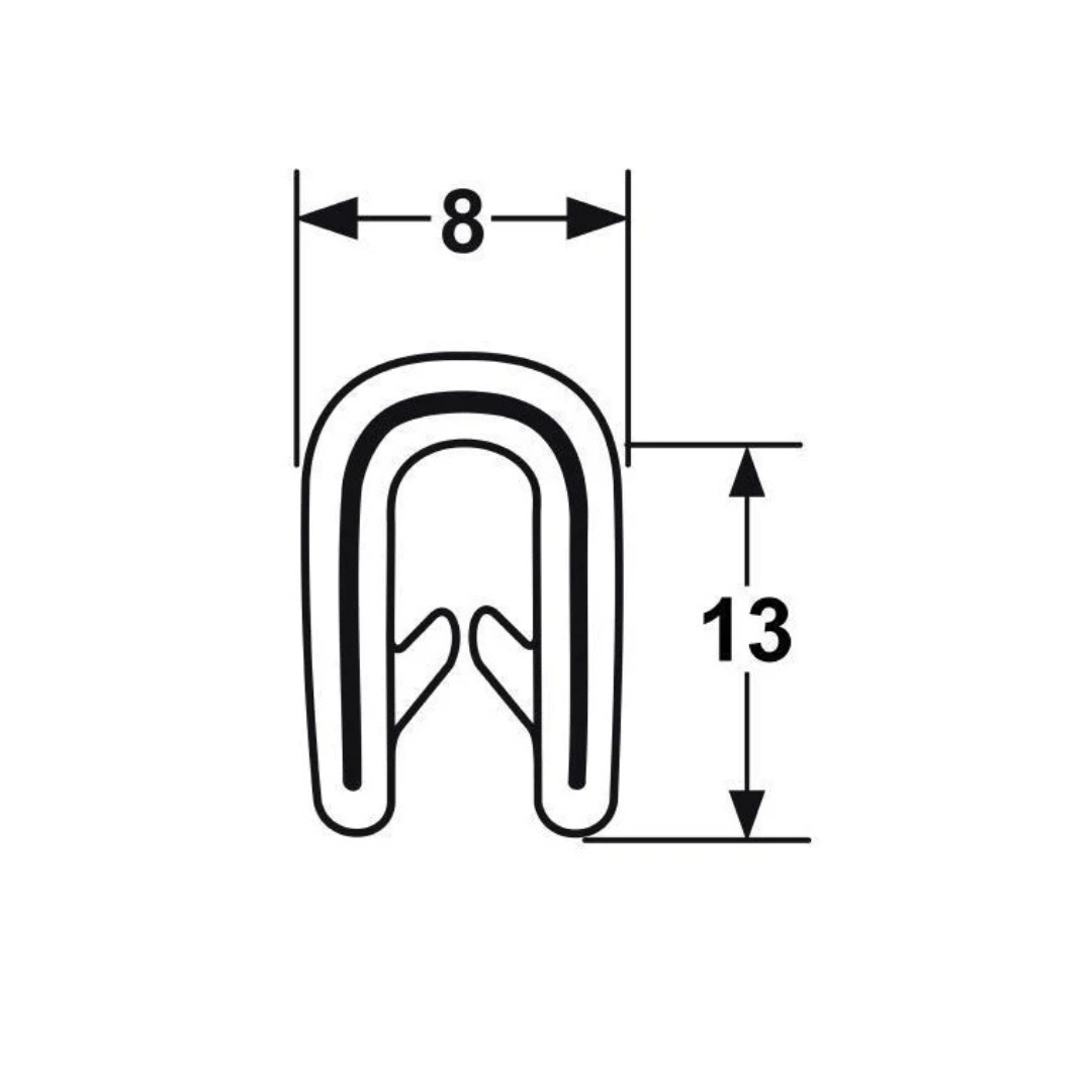 Best Pinchweld PVC Black 8mm x 14mm | UES Hardware - UES Hardware