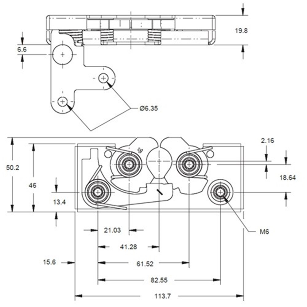 Best 2 Stage Rotary Latch - Right Hand | UES Hardware - UES Hardware