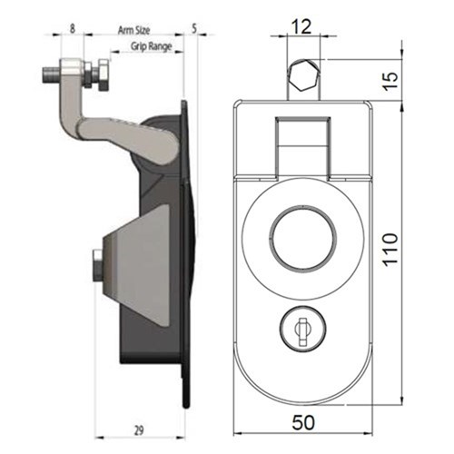 Best Waterproof Compression Lock - Grip Range 14 x 29mm - Black | UES ...