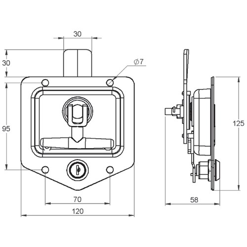 Best Drop T Lock - Straight Tongue - Locking - Stainless Steel | UES ...