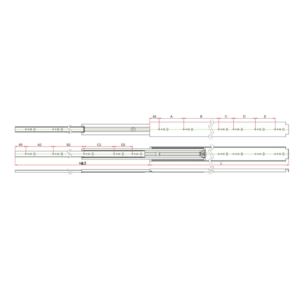 Best Drawer Slides Heavy Duty 1900mm Non-Locking 227kg - Pair | UES ...