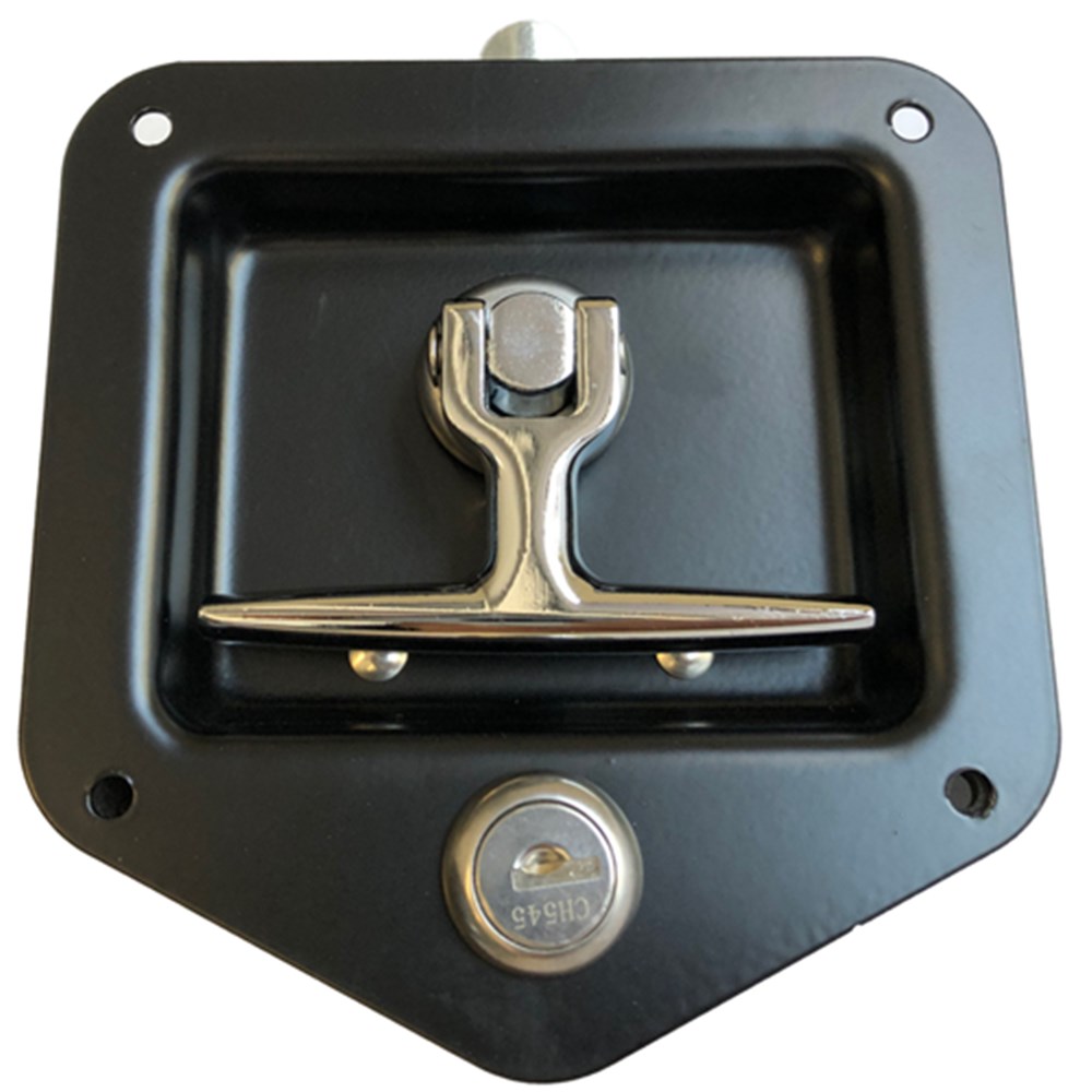 Best Drop T Lock - Straight Tongue - Locking - Black | UES Hardware ...