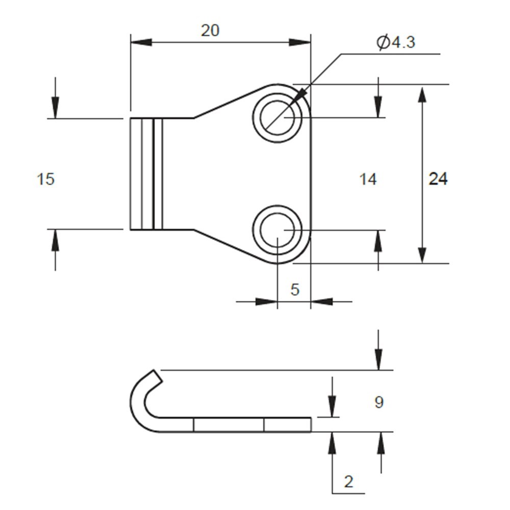 Best Overcentre Fastener Catch Plate 71 Series SS Vertical Mount | UES ...